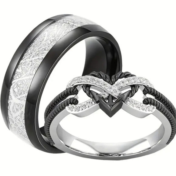 Jewelry | 2 Pce Set Couple Ring | Poshmark